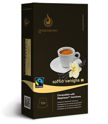 Gourmesso Vanilla Soffio Vaniglia Dark Roast Espresso Capsules 10ct - Best Quality Coffee