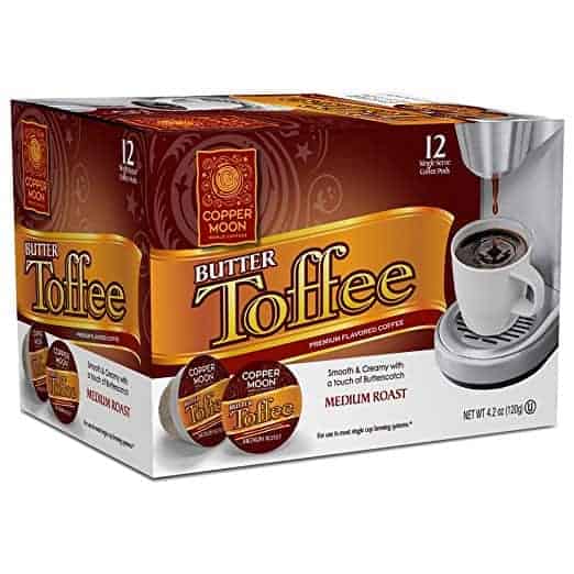 Copper Moon Butter Toffee Medium Roast Single Cups Aroma Cups 12ct ...
