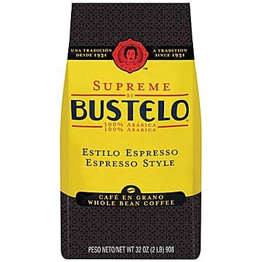 Cafe Bustelo Supreme Espresso Style Whole Bean Dark Roast Coffee 16oz ...