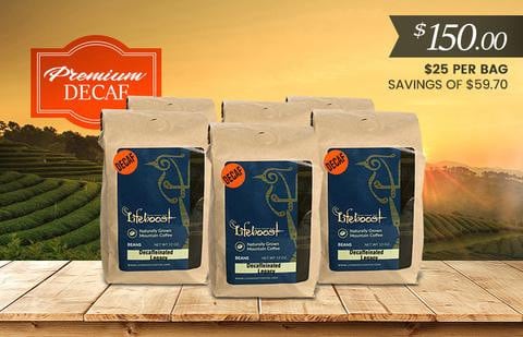 Lifeboost Coffee Organic Decaf Whole Bean Medium Roast Coffee Bundle ...