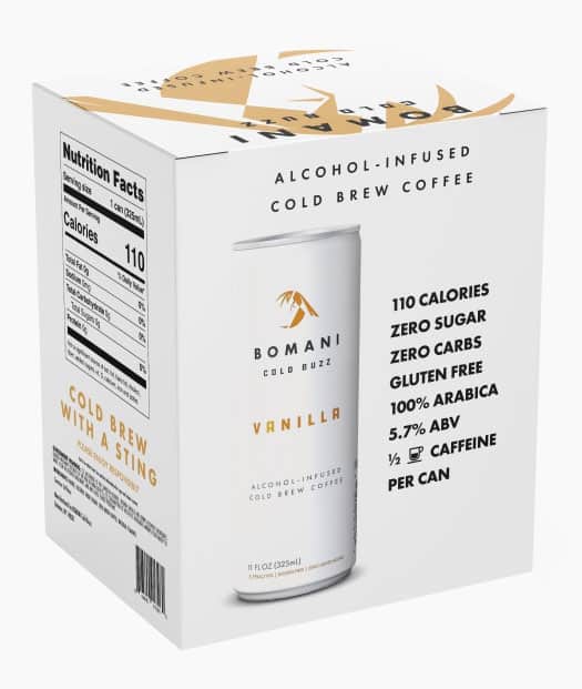 Bomani Alcoholic Cold Brew Vanilla 8 Cans - Best Quality Coffee
