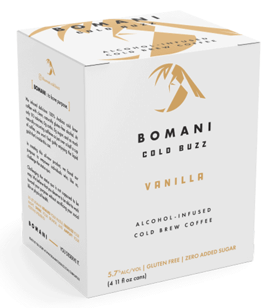 Bomani Alcoholic Cold Brew Vanilla 8 Cans - Best Quality Coffee