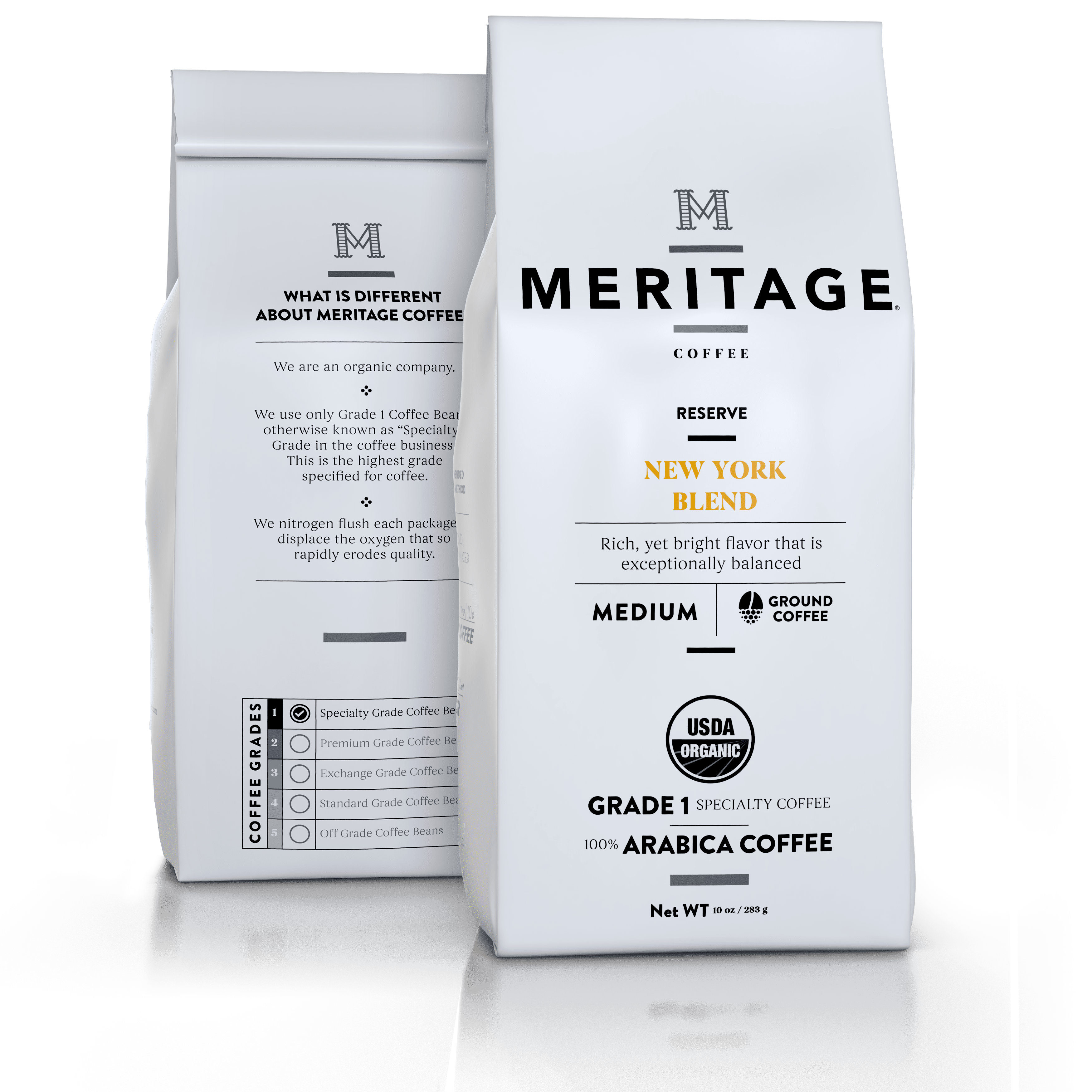 Meritage Coffee Organic New York Blend Reserve Medium Roast - Best ...