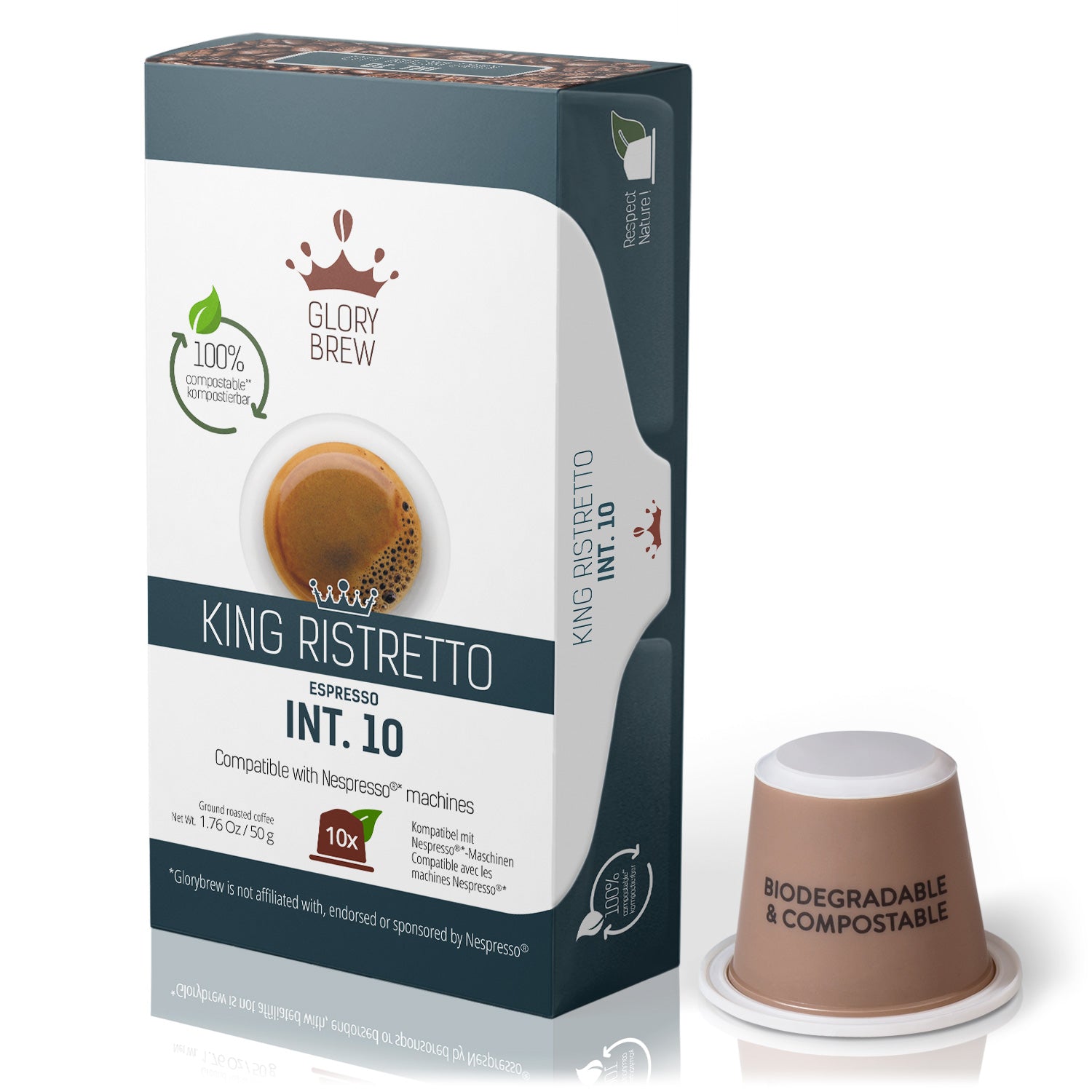 Glorybrew Nespresso Compostable Pods - King Ristretto 10ct - Best ...