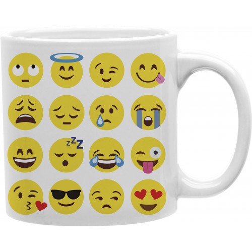 Emoji Collage 11 oz Ceramic Coffee Mug - Best Quality Coffee