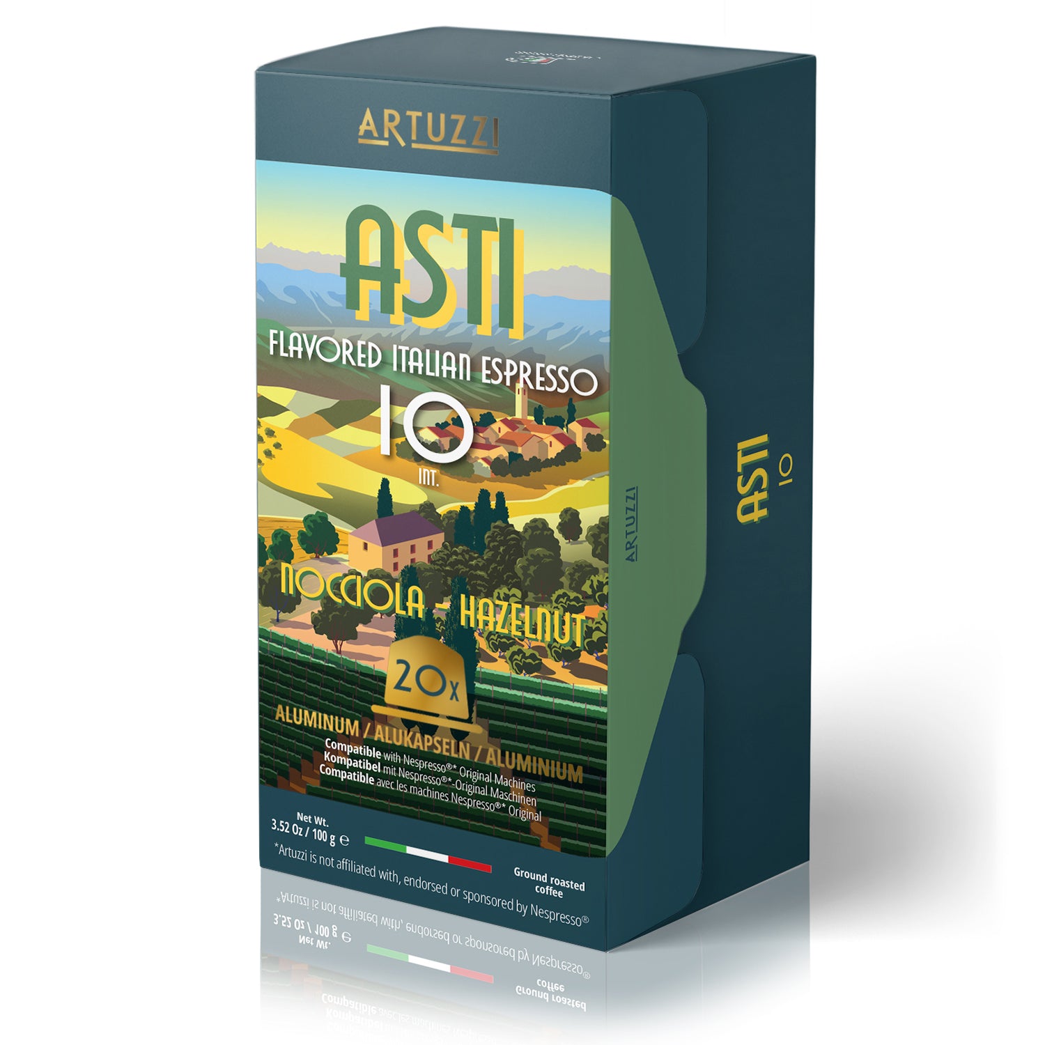 Artuzzi Asti - Hazelnut - 20 Aluminum Pods - Best Quality Coffee
