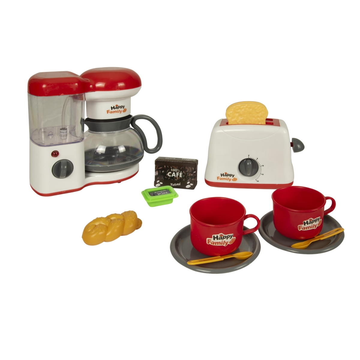 180832M Deluxe Kitchen Play Set Coffee Maker & Toaster, Red - Best ...