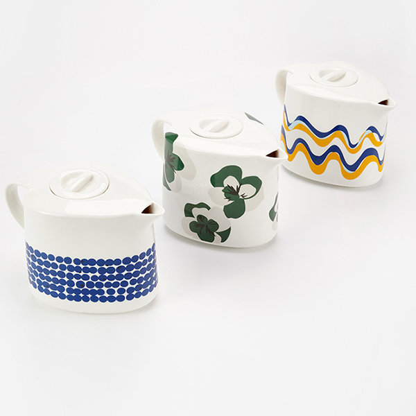 Modern Triangle Kettle - Porcelain - Flower - Ripple - 3 Patterns ...