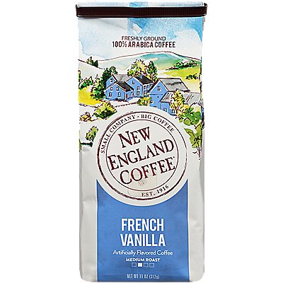 New England Coffee French Vanilla Coffee 11 Oz Ground - Kosher Coffee ...