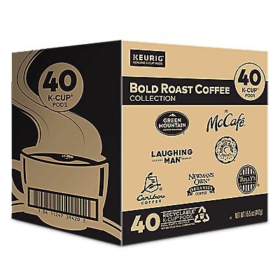 Keurig Bold Roast Coffee Collection Variety Pack K-Cup® Box 40 Ct ...
