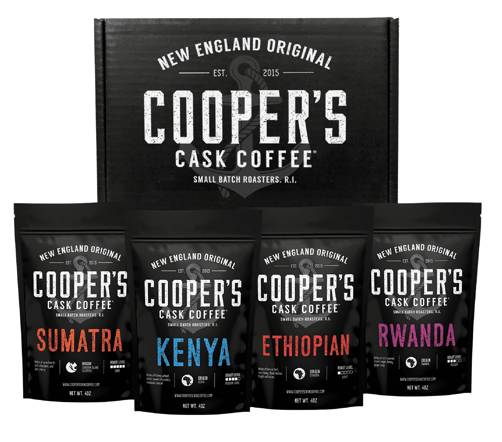 Single Origin Coffee Box Set / Classic Black & White / 16oz - Best ...