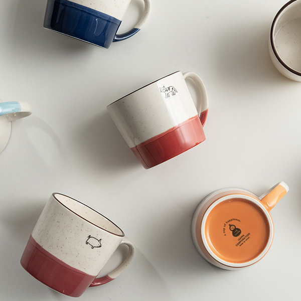 Cute Japanese Mug - Ceramic - Orange Wolf - 6 Patterns - Best Quality ...