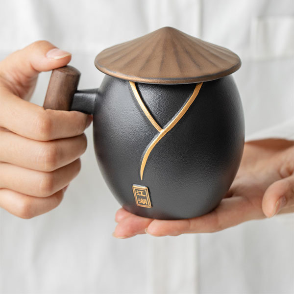 Creative Zen Mug - Pottery - Black - Red - Best Quality Coffee