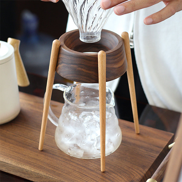 Solid Wood Pour-Over Stand - Wood - Best Quality Coffee
