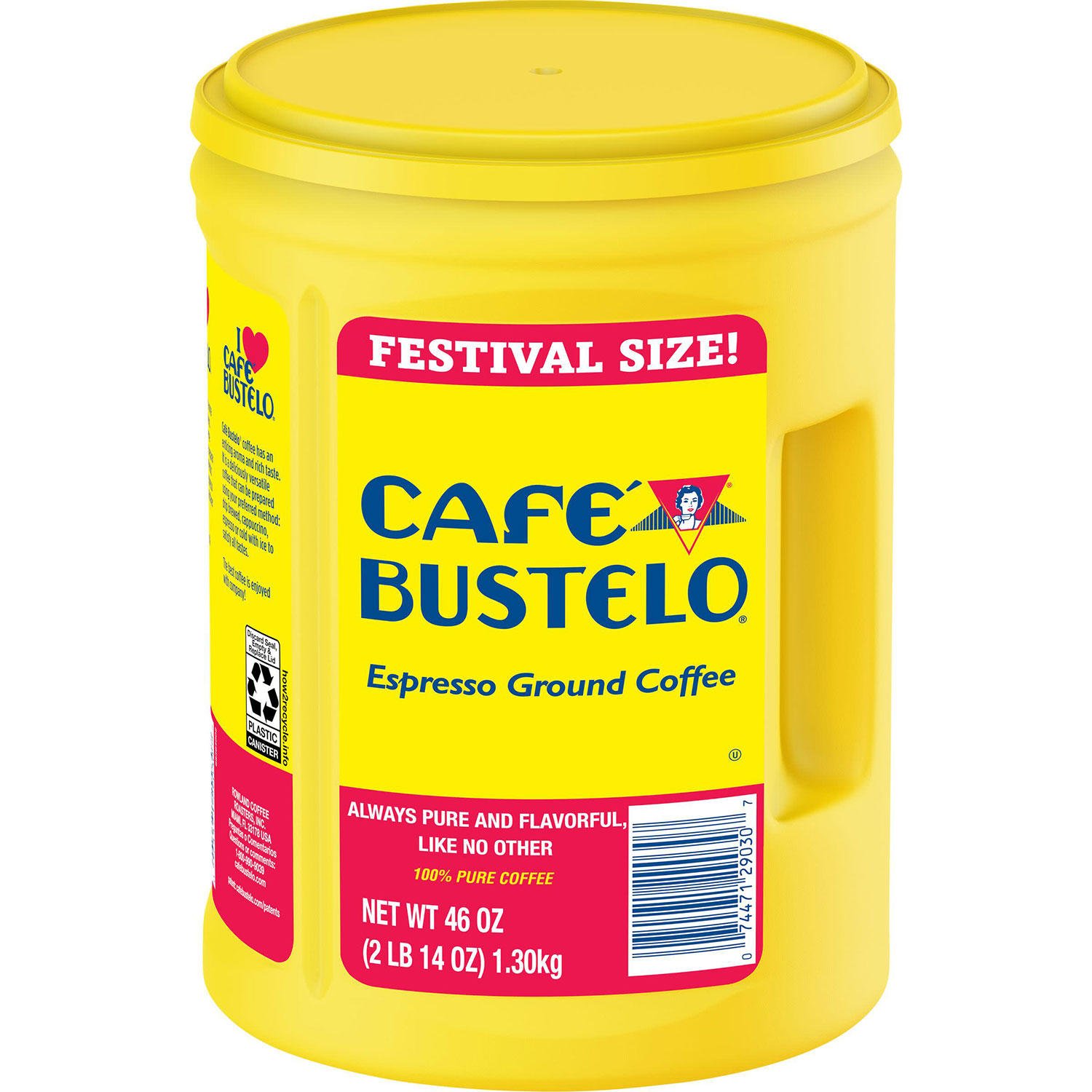 Café Bustelo Festival Size Dark Roast Ground Coffee, Espresso (46 oz ...