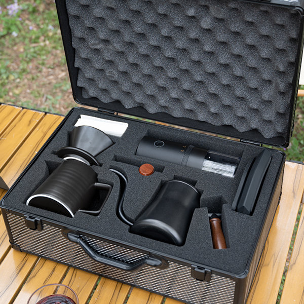 Outdoor Coffee Maker Set - Suitcase - White - Black - Best Quality Coffee