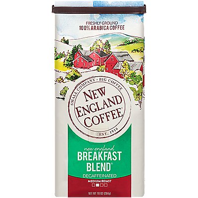 New England Coffee Breakfast Blend Decaf Coffee 10 Oz Ground - Best Quality Coffee