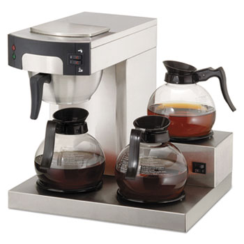 CPRLG Three-Burner Low Profile Institutional Coffee Maker, Stainless ...