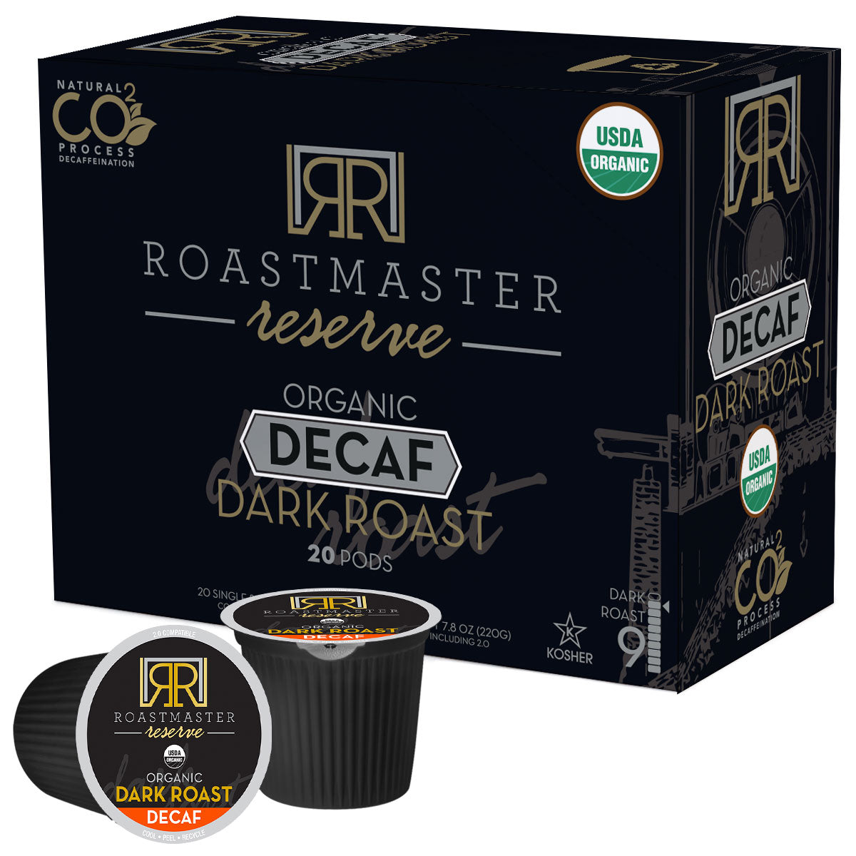 Roastmaster Reserve Decaf Organic Dark Roast Coffee Pods - 20ct - Best ...