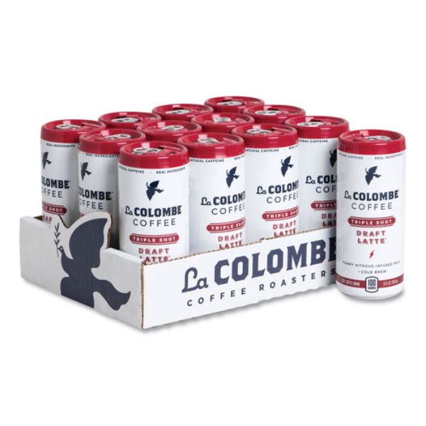 9 oz Cold Brew Espresso Draft Latte Coffee Triple Shot Can, 12 Count ...
