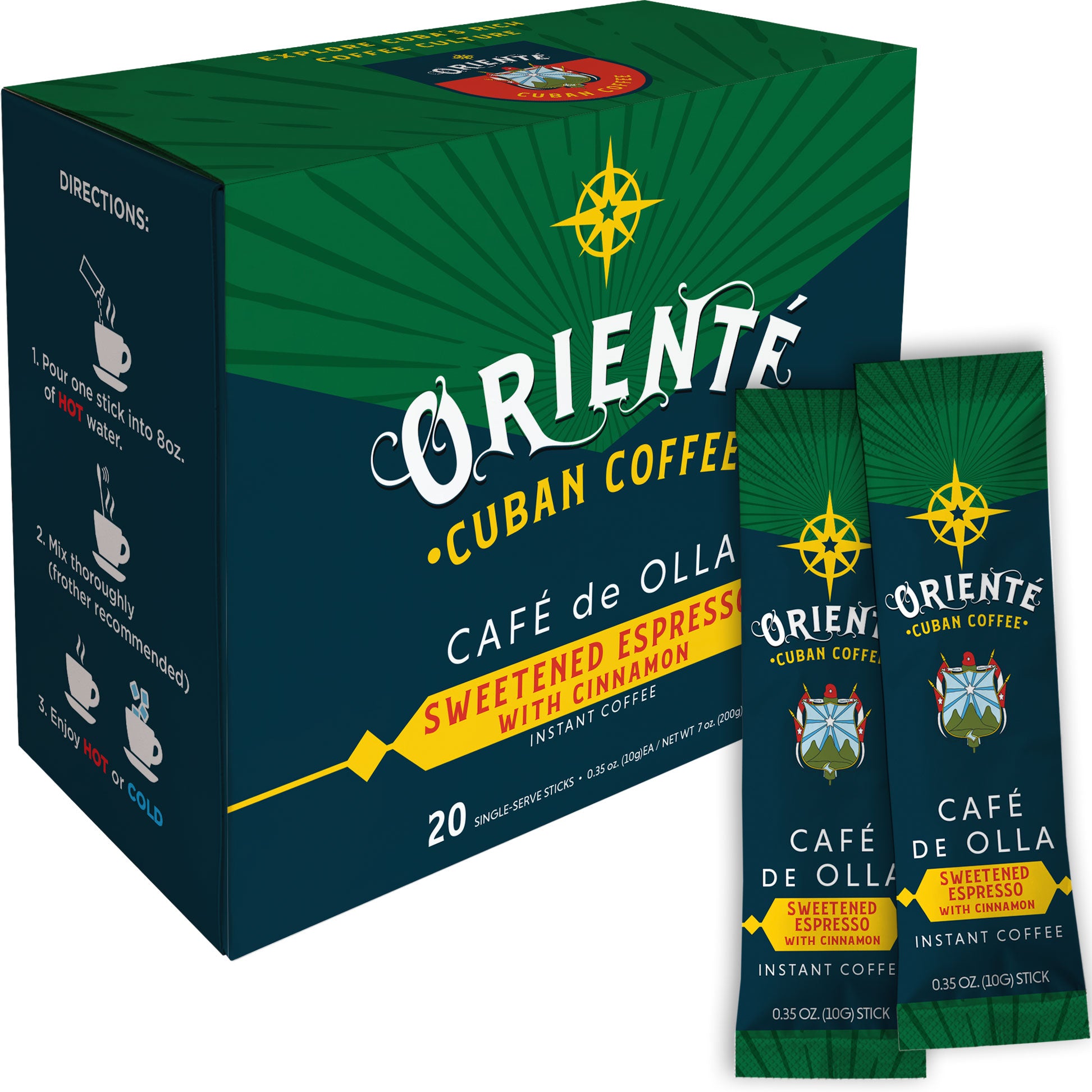 Oriente Cafe De Olla Dark Roast Coffee Instant Sticks - Best Quality Coffee