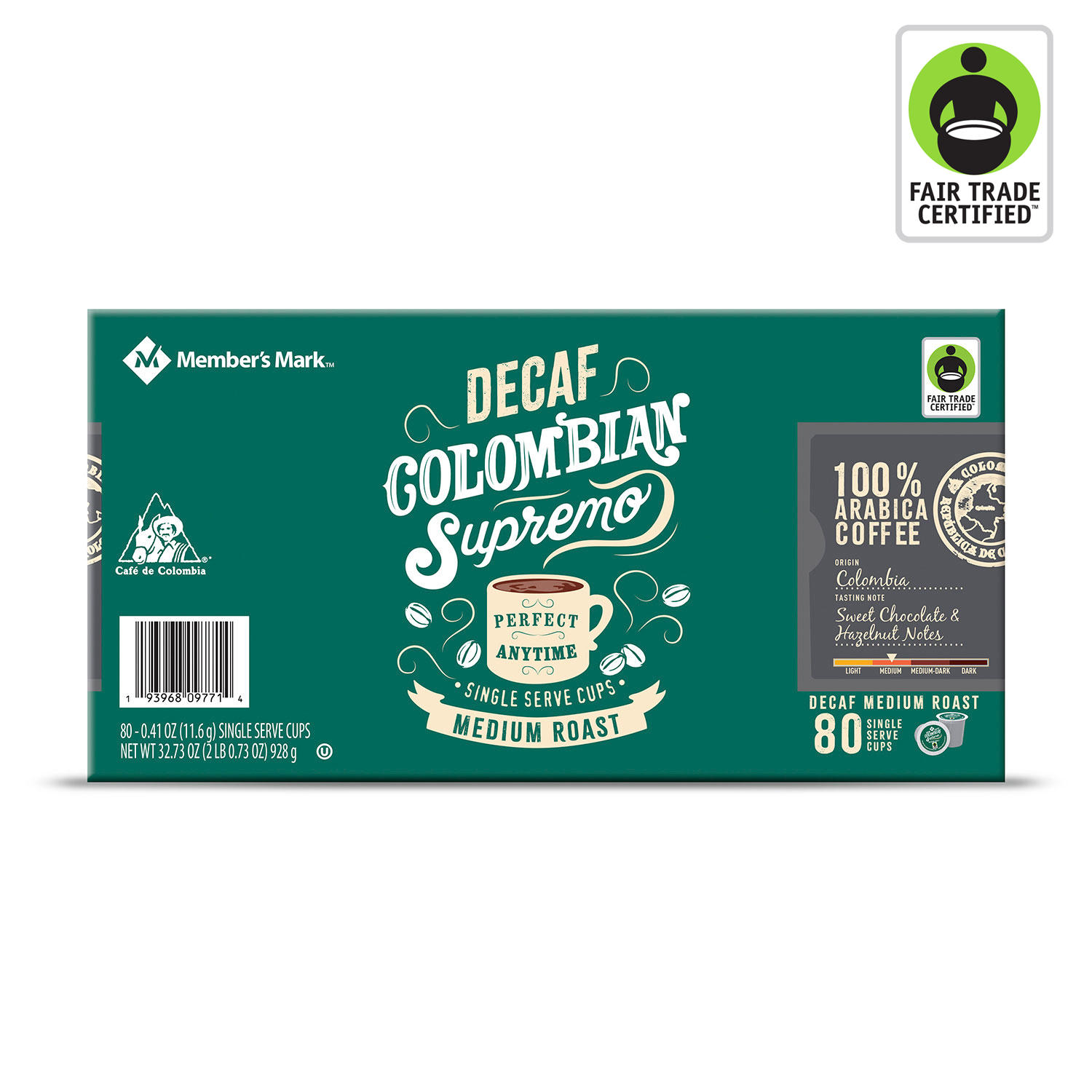 Member's Mark Mild Roast Decaf Coffee Pods, Colombian, 80 ct. - Best ...