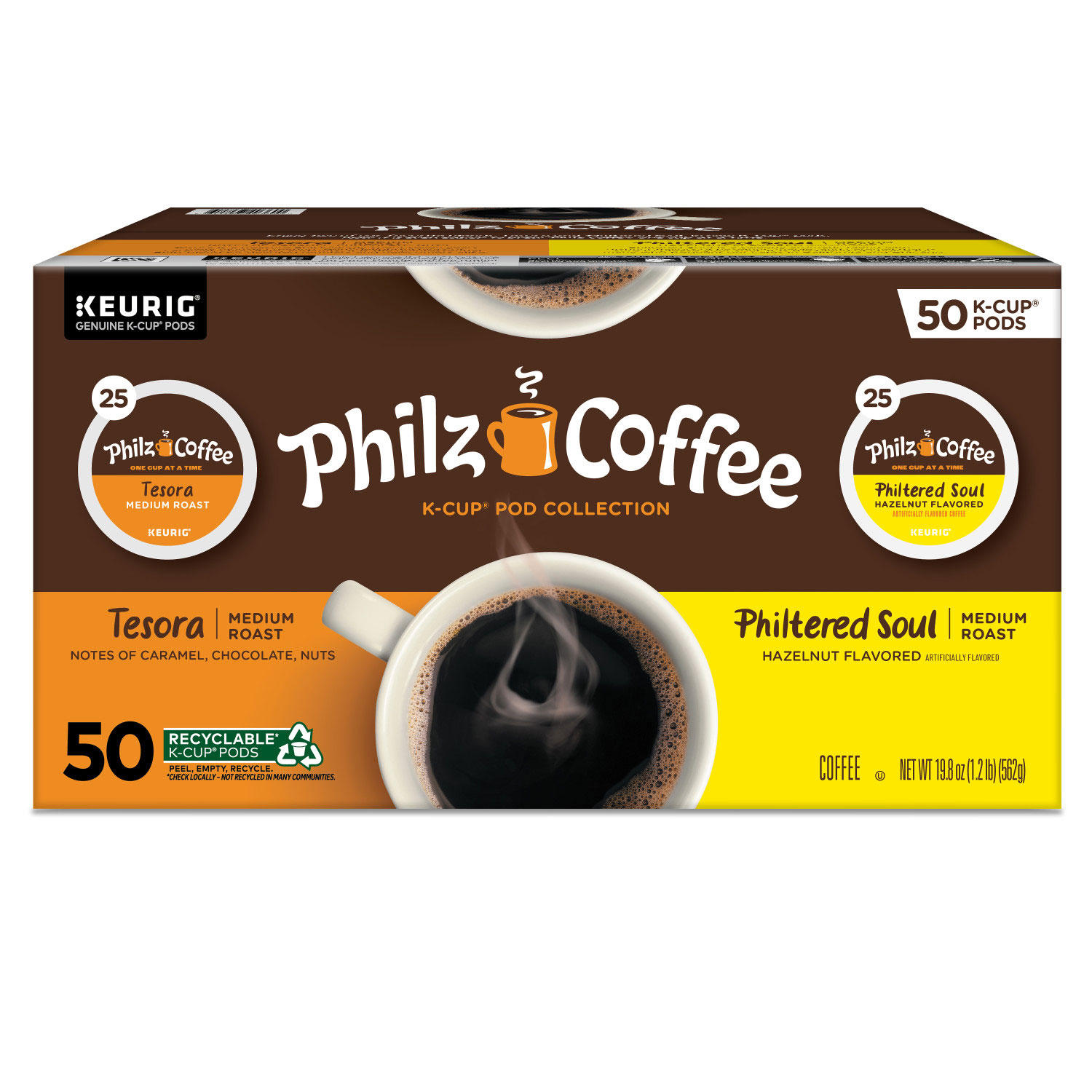 Philz Coffee Philtered Soul and Tesora Medium Roast K-Cup Pods, Variety ...